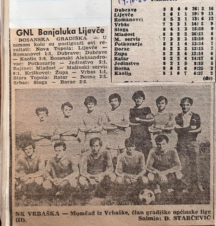 Gradiška je nekada imala 37 fudbalskih klubova-podsjećanje na one koji ...