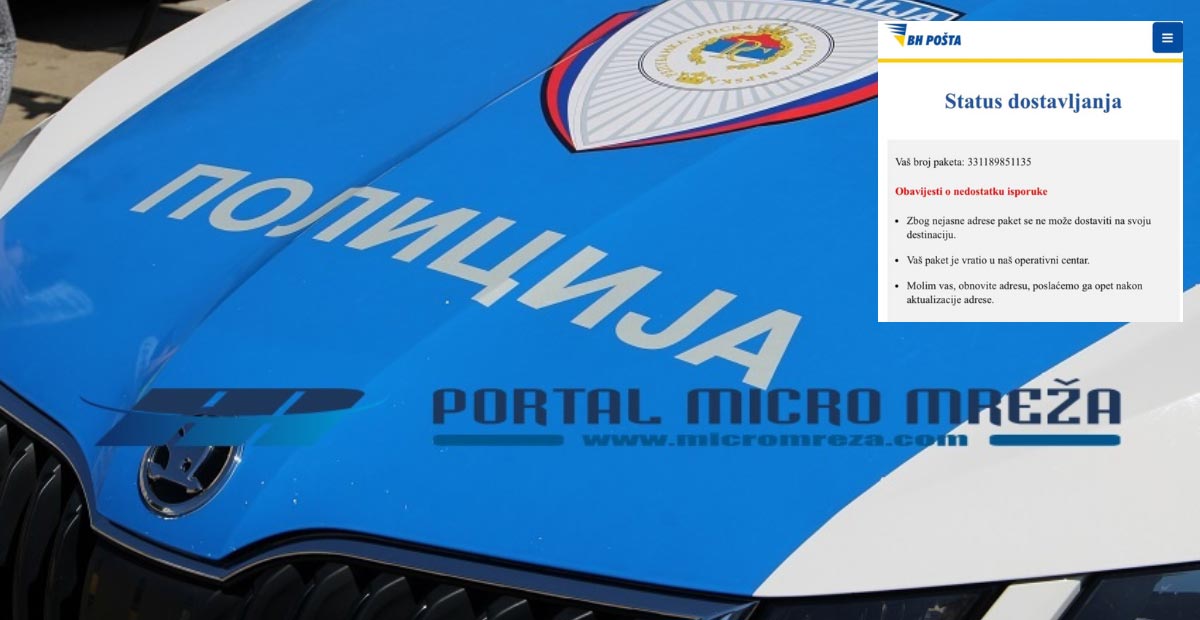 MUP RS: Nove prevare preko interneta, predstavljaju se kao BH Pošta ...